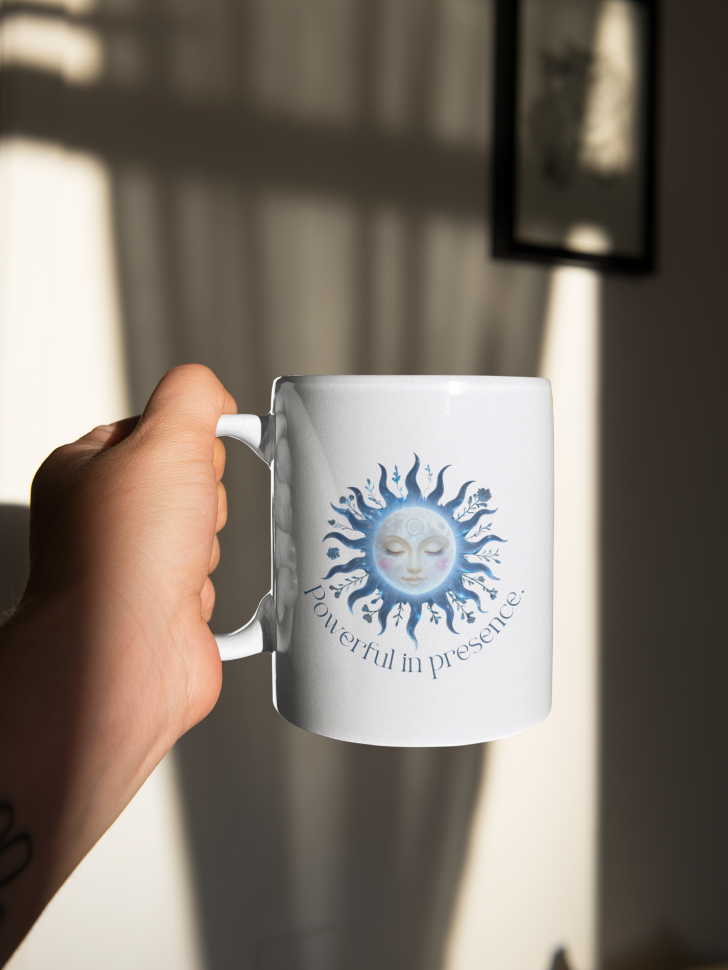 Sun & Moon Ceramic Mug — “Powerful in Practice” Yin Yang Astrology Cof ...