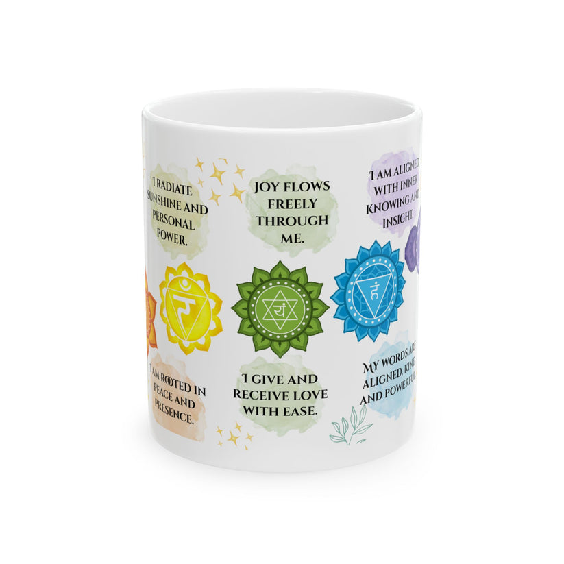 Chakra Affirmation Ceramic Mug — 11oz & 15oz Mindfulness Coffee Cup ...